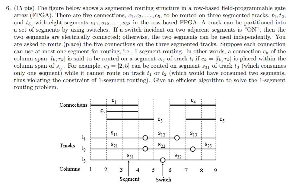 6. (15 pts) The figure below shows a segmented | Chegg.com