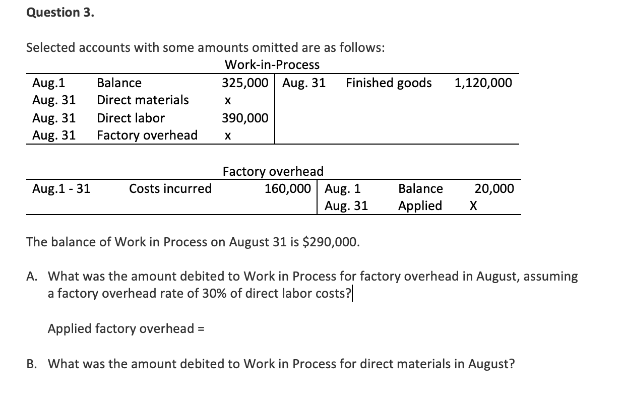 Solved Question 3. 1,120,000 Selected accounts with some | Chegg.com