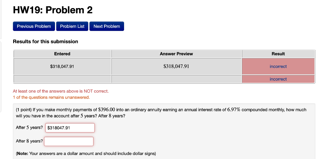 Solved HW19: Problem 2 Previous Problem Problem List Next | Chegg.com