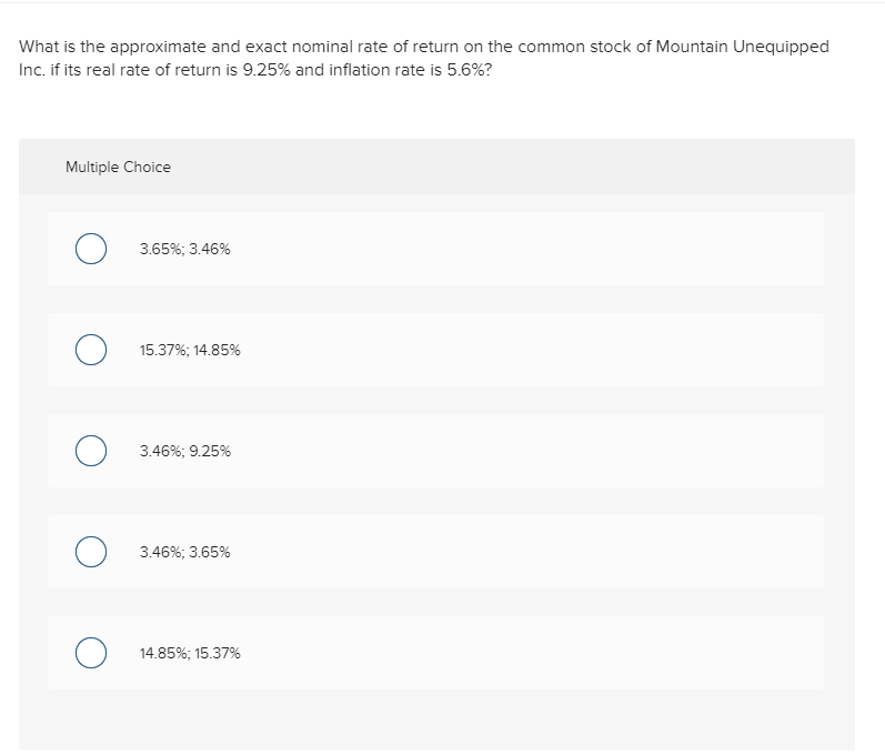 Solved What is the approximate and exact nominal rate of | Chegg.com