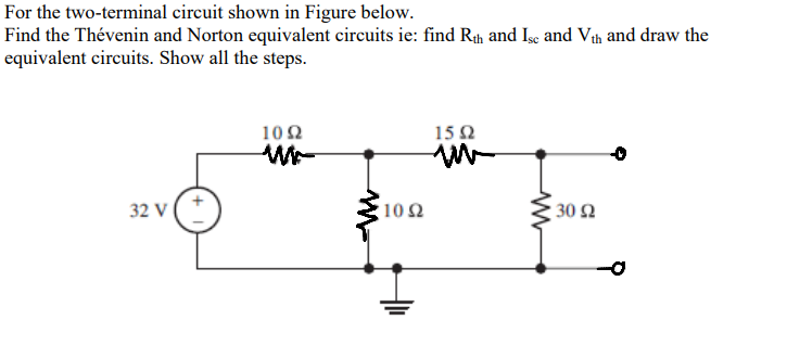 Solved For the two-terminal circuit shown in Figure below. | Chegg.com