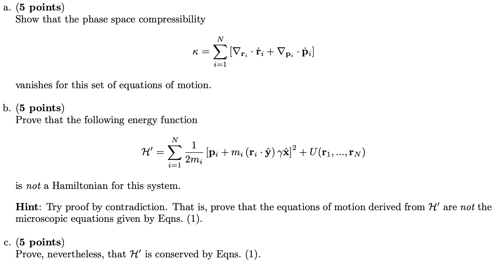 Solved Consider a classical N-particle system that is | Chegg.com Solved Consider a classical N-particle system that is | Chegg.com