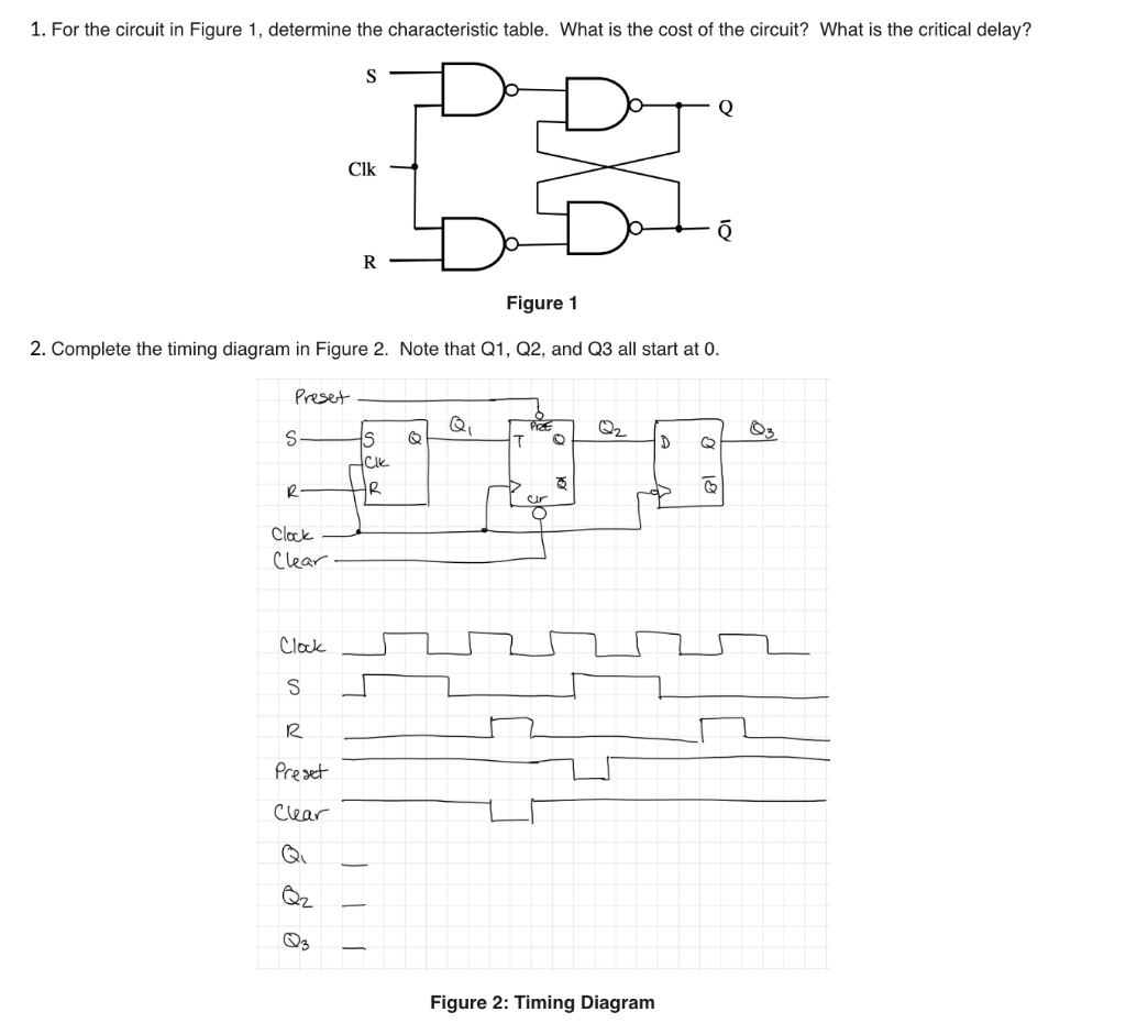 Solved 1. For the circuit in Figure 1, determine the | Chegg.com