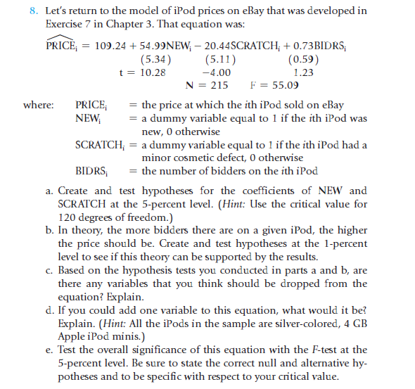 Solved Using Econometrics (7th Edition) Book | Chegg.com