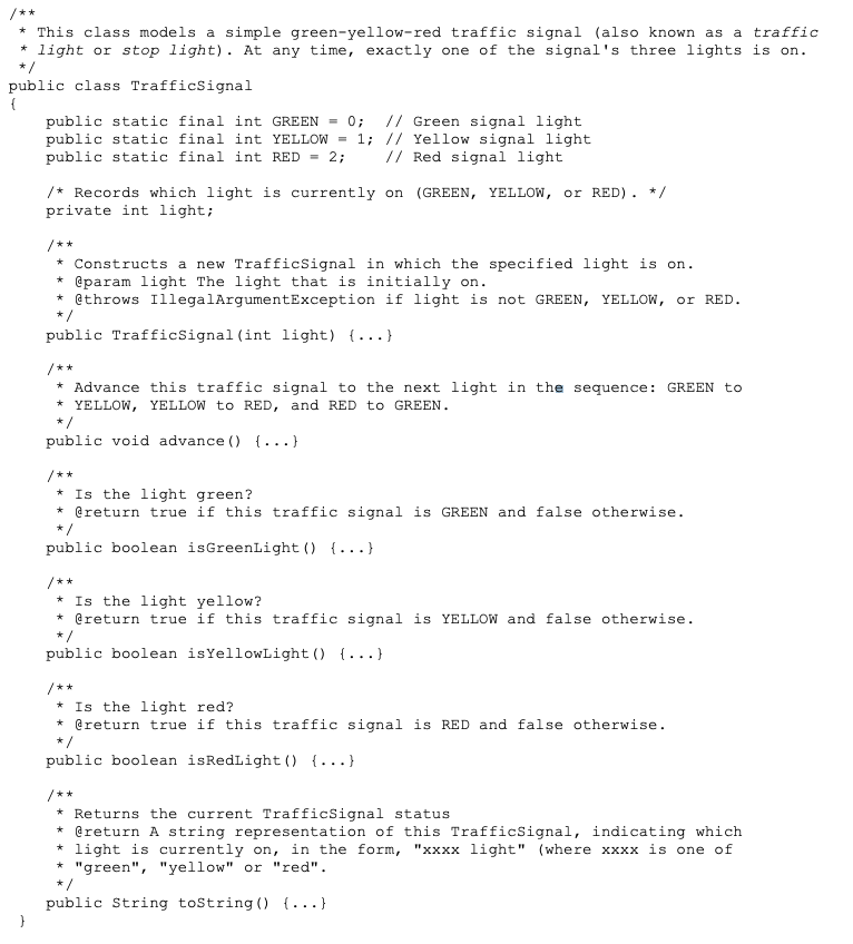 Solved Notice that the class defines three public constants, | Chegg.com