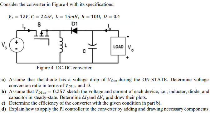 Solved Consider the converter in Figure 4 ﻿with its | Chegg.com