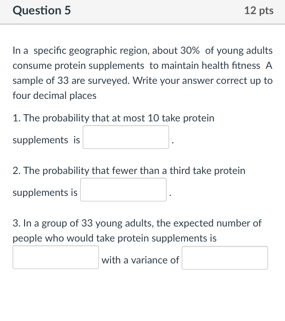 Solved In a specific geographic region, about 30% of young | Chegg.com