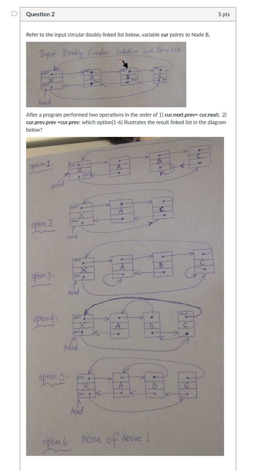Solved Refer to the input circular doubly linked list below, | Chegg.com