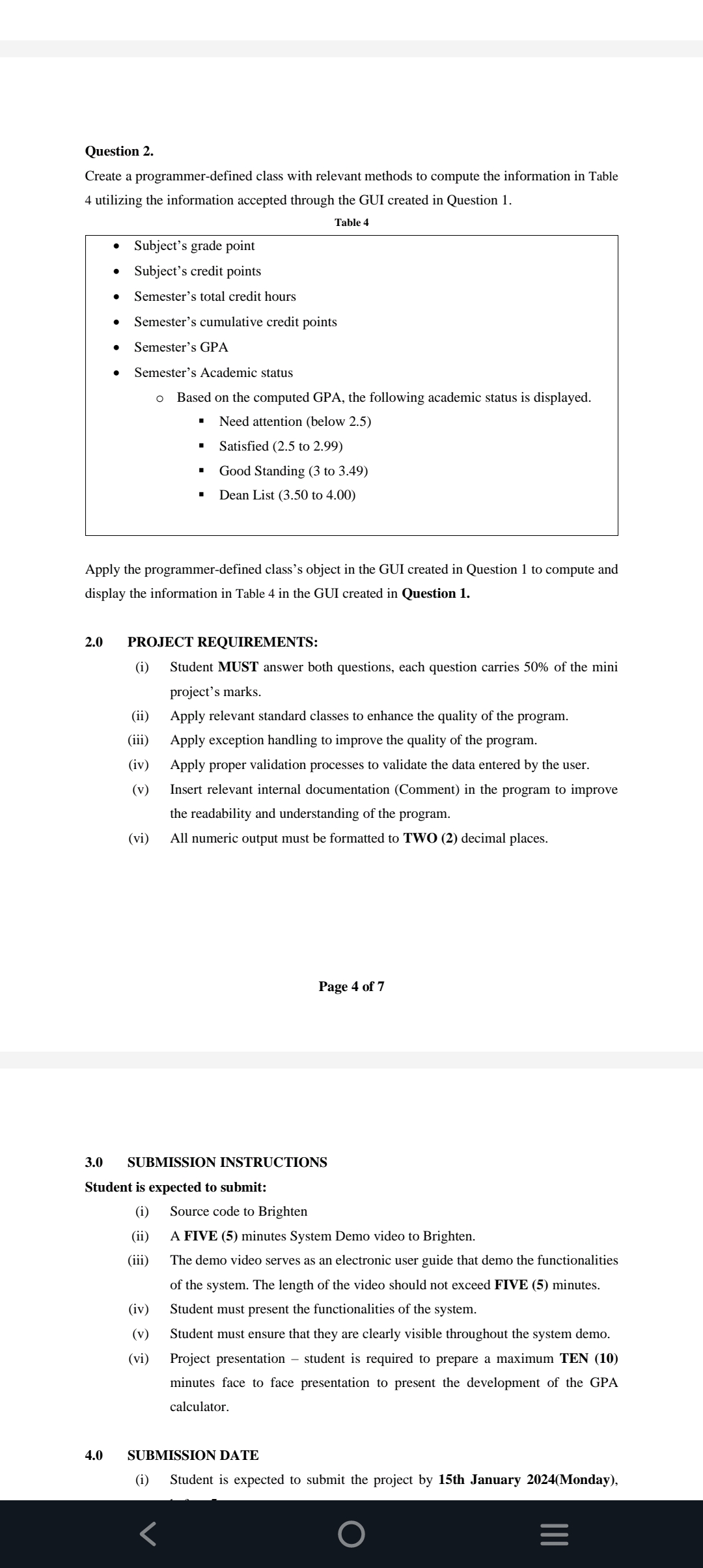 Solved Question 2.Create a programmer-defined class with | Chegg.com