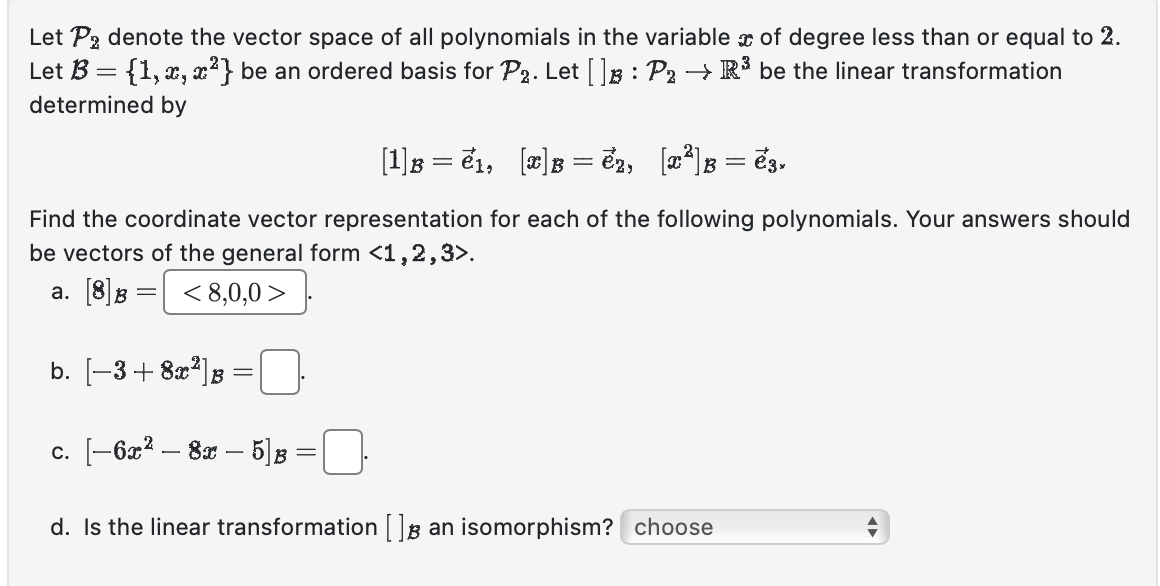 Solved Let P2 denote the vector space of all polynomials in | Chegg.com