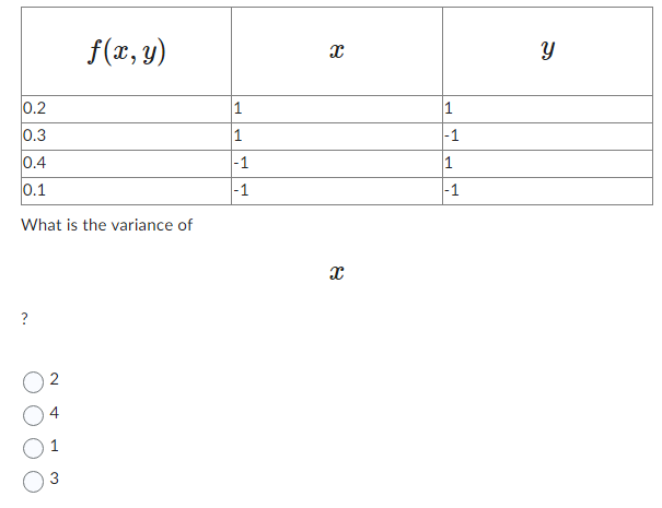 Solved What is the variance ofx?2413 | Chegg.com