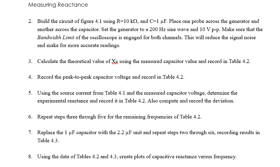 Solved Schematics Procedure Vin R Figure 4.1 с HH Measuring | Chegg.com