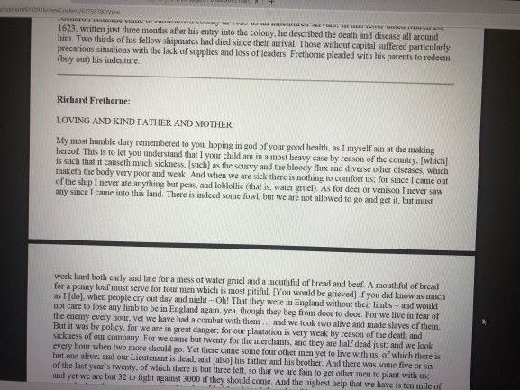 Solved Homework 2 - Indentured Servants (Richard Frethorne) | Chegg.com