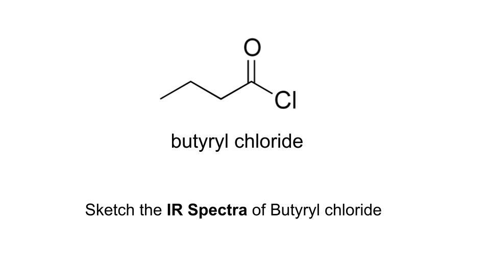 Solved Sketch the IR Spectra of Butyryl chloride | Chegg.com
