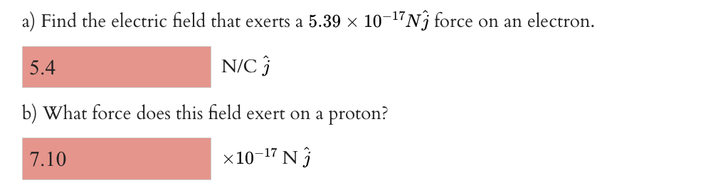Solved a) Find the electric field that exerts a | Chegg.com