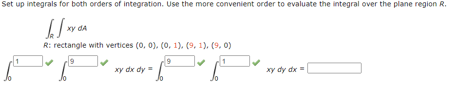 Solved Set up integrals for both orders of integration. Use | Chegg.com