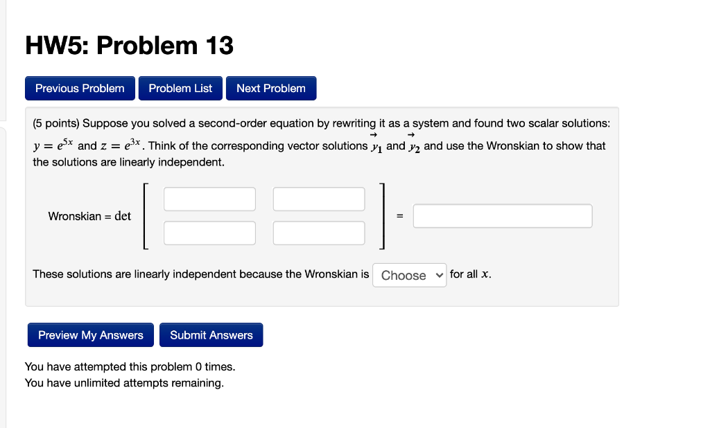 Solved HW5: Problem 13 Previous Problem Problem List Next | Chegg.com