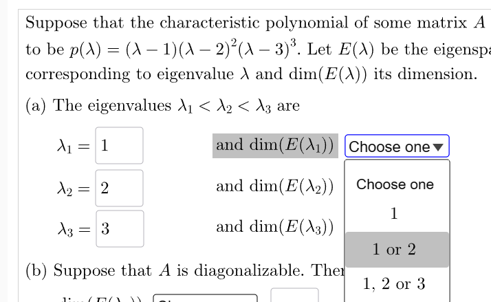 Solved suppose that the characteristic polynomial of some | Chegg.com