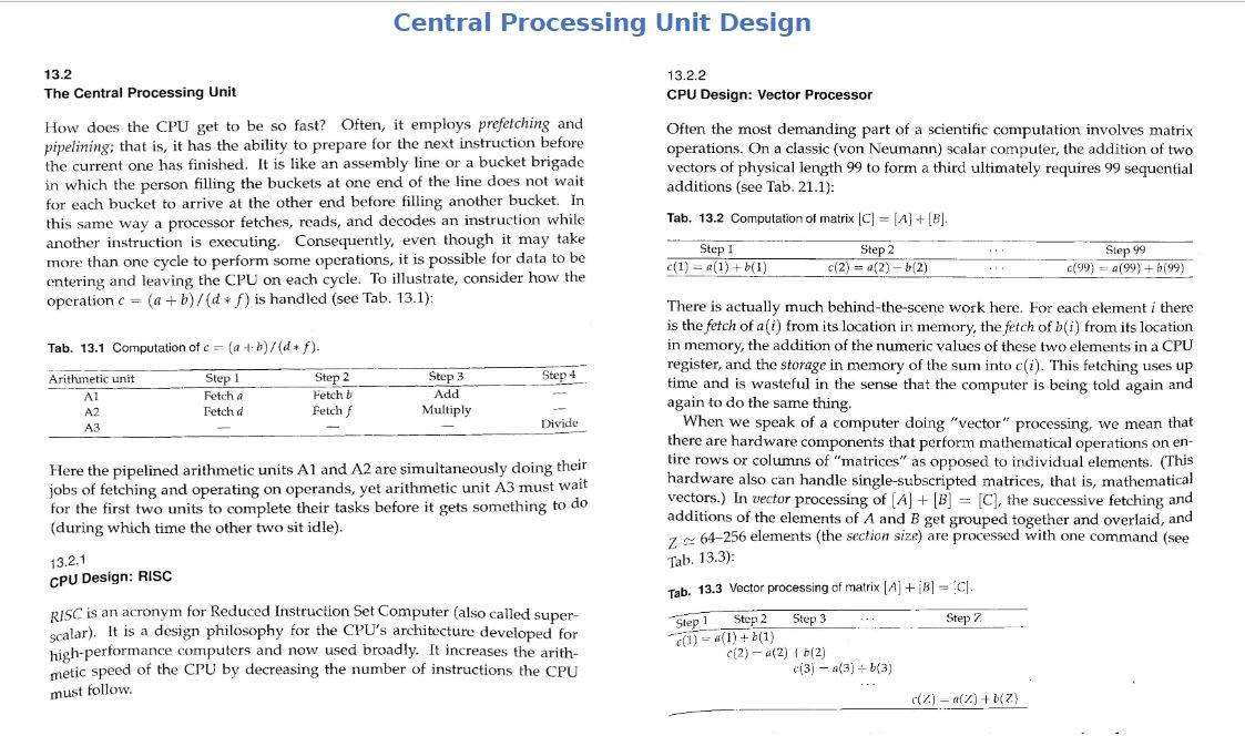 Solved Central Processing Unit Design 13.2 The Central | Chegg.com