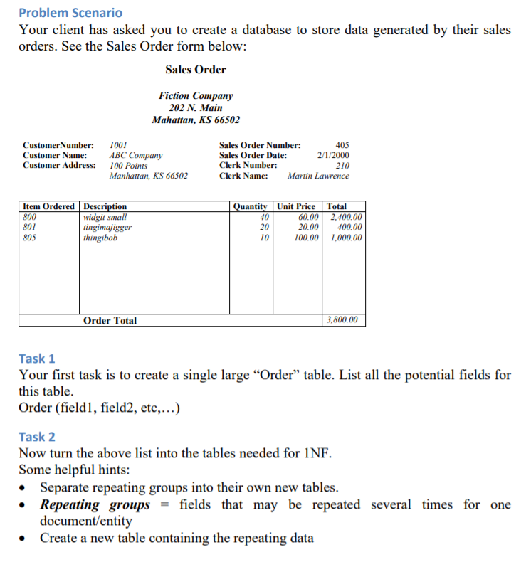 Solved Problem Scenario Your client has asked you to create | Chegg.com