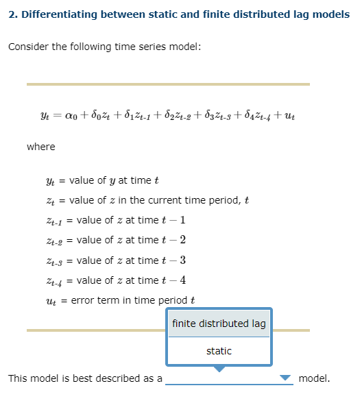 Solved 2. Differentiating between static and finite | Chegg.com