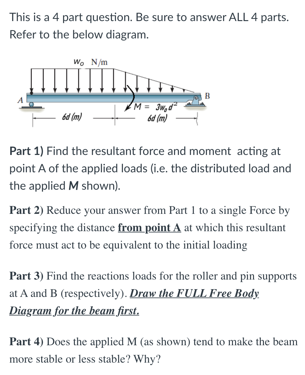 Solved This is a 4 part question. Be sure to answer ALL 4 | Chegg.com