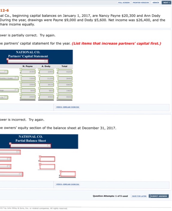 Solved 12-6 al Co., beginning capital balances on January 1, | Chegg.com