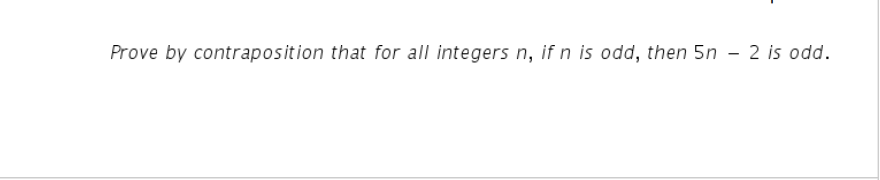 Solved Prove by contraposition that for all integers n, if n | Chegg.com