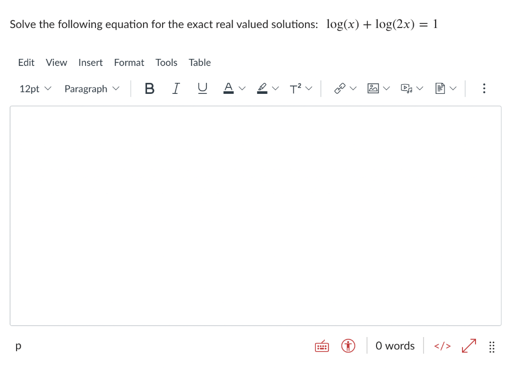 Solved Solve the following equation for the exact real | Chegg.com