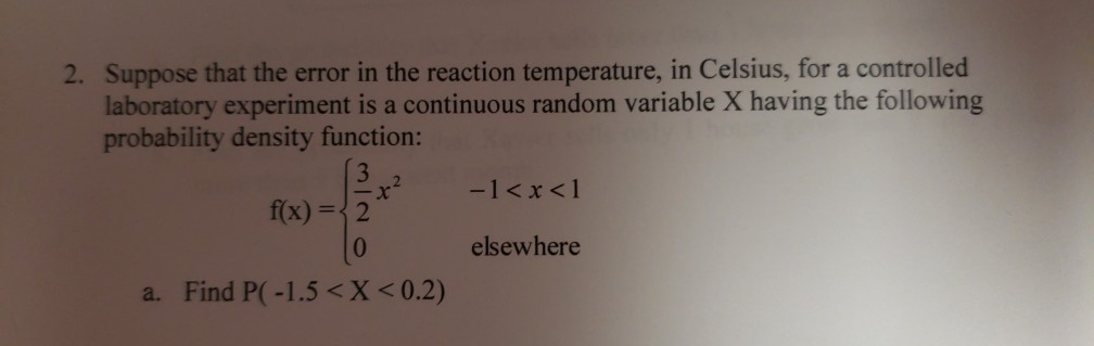 Solved Suppose that the error in the reaction temperature, | Chegg.com