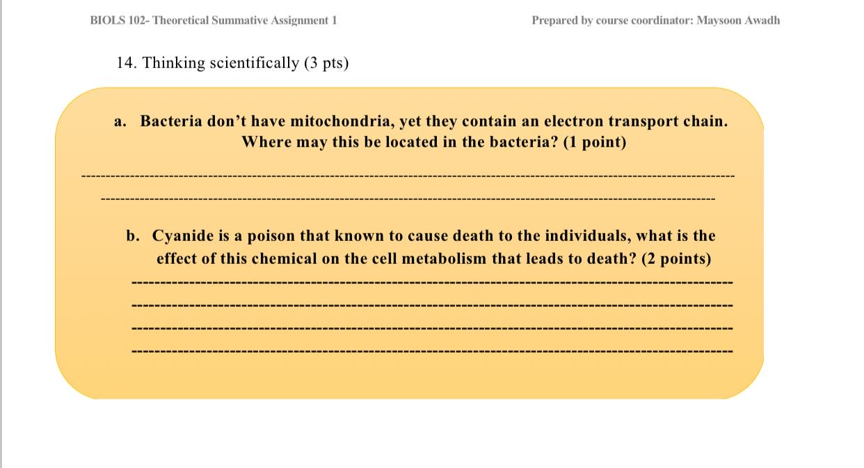 Solved 11. Fill in the tally for ATP yield from Eukaryotic | Chegg.com