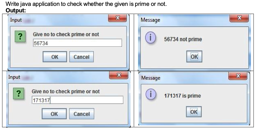 Solved Write java application to check whether the given is | Chegg.com
