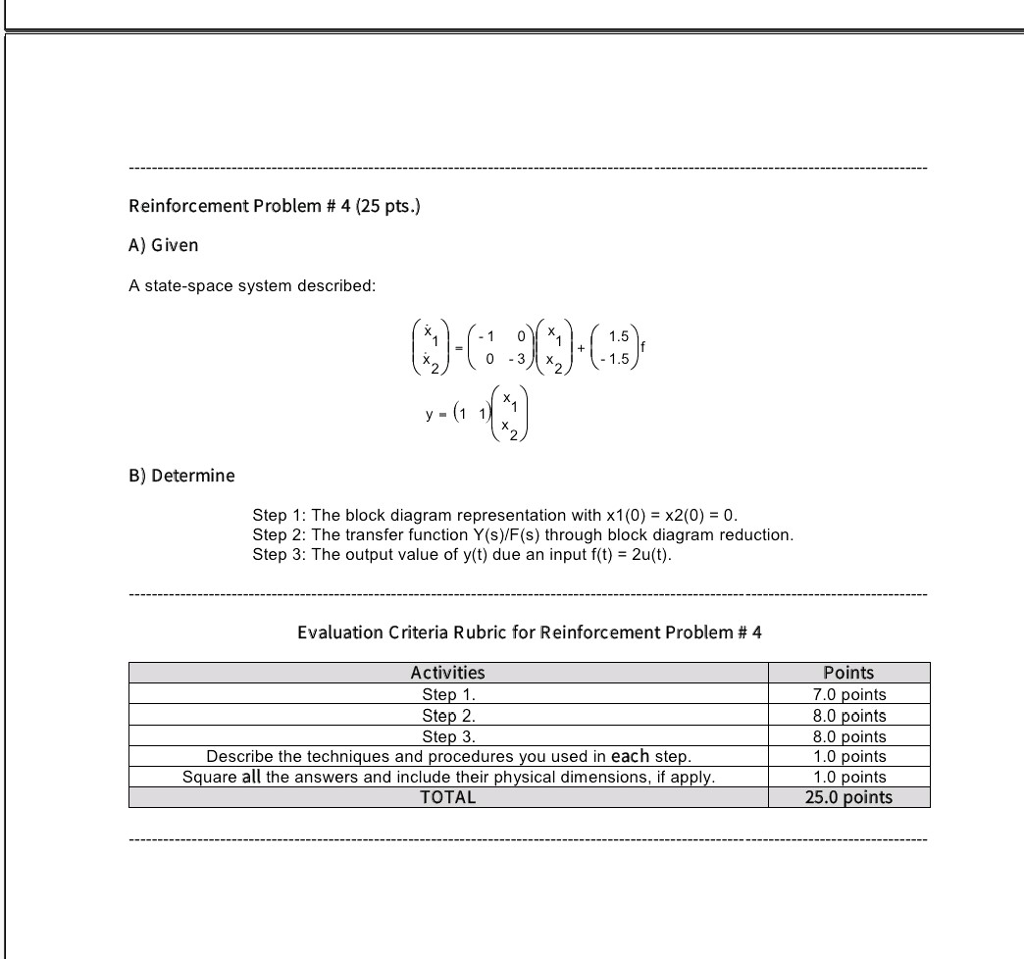 Solved Reinforcement Problem 4 25 Pts A Given A