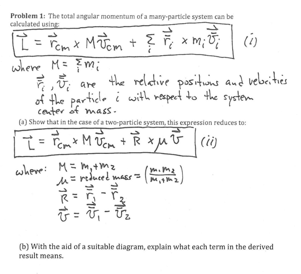 Solved Problem 1: The total angular momentum of a | Chegg.com