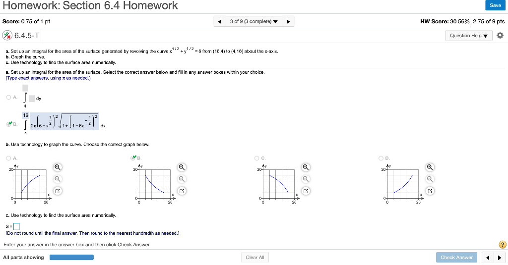 Solved Homework Section 6 4 Homework Save Score 0 75 Of 1