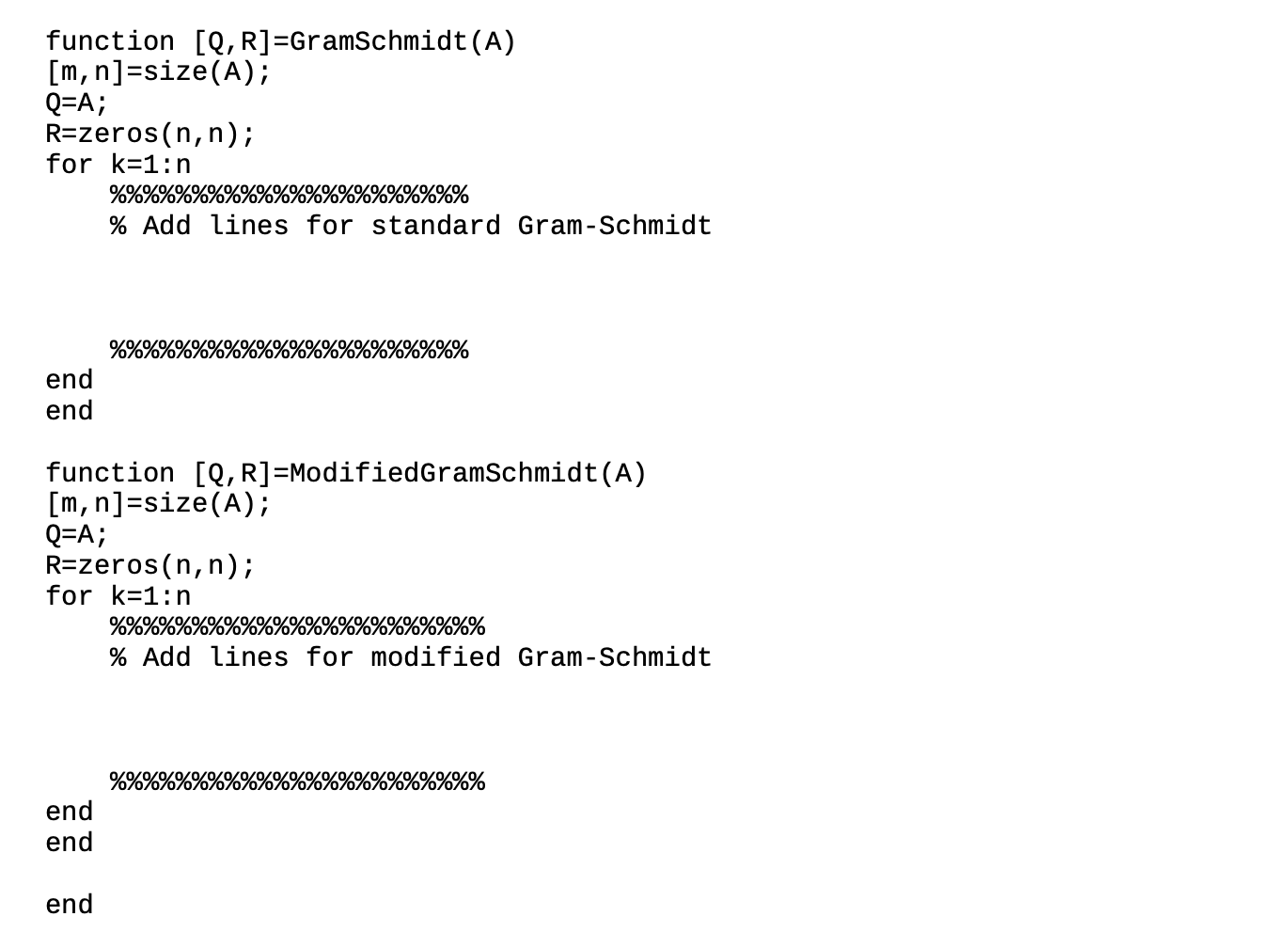 Implement And Compare The Gram Schmidt Procedure And