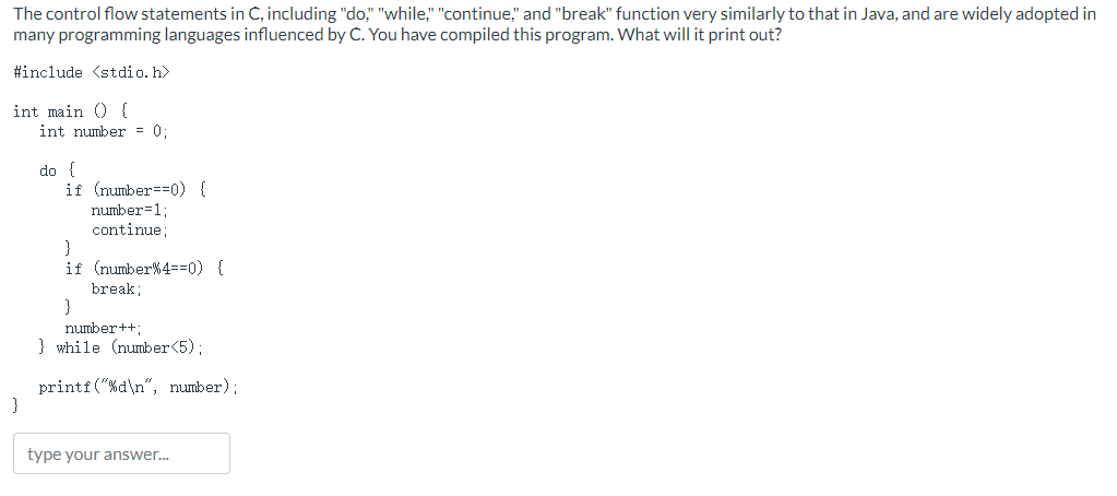 Solved The Control Flow Statements In C Including Do