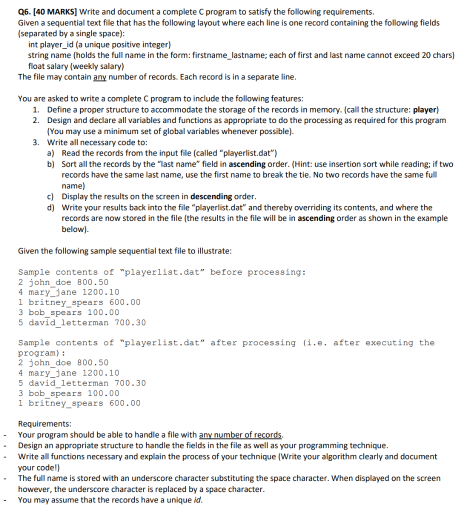 Solved // includes [1 mark] // structure definition [5 | Chegg.com