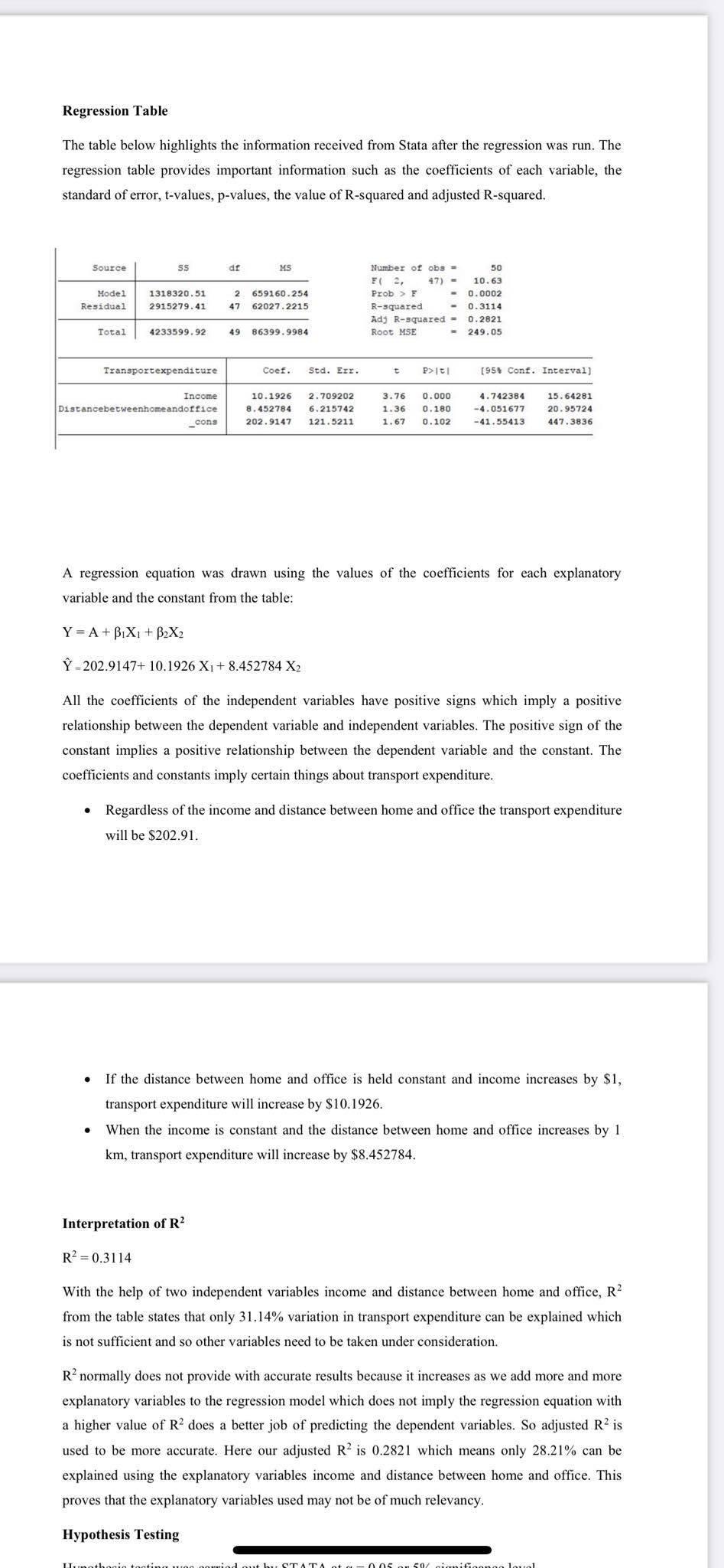 Question: Please make a regression table from | Chegg.com