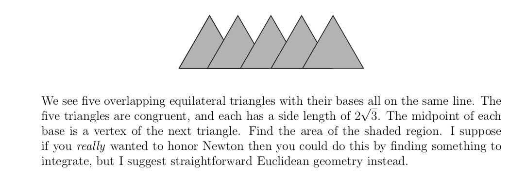 We see five overlapping equilateral triangles with | Chegg.com