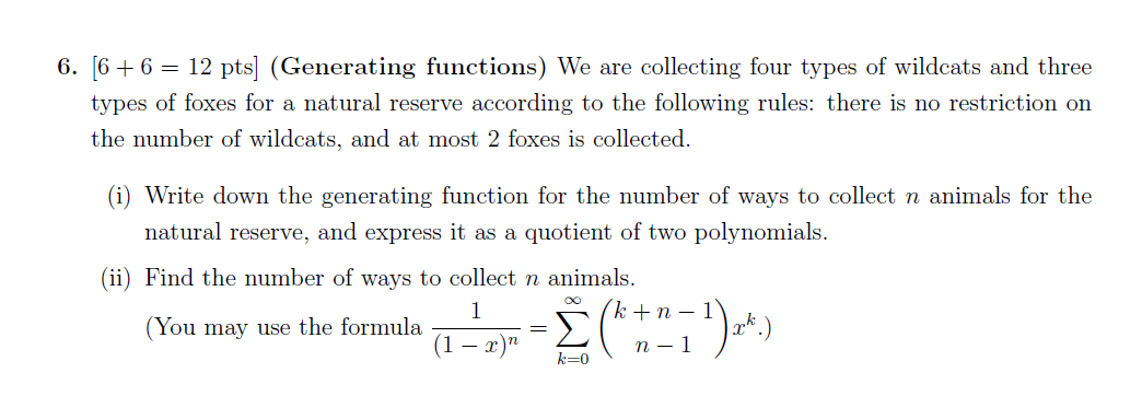 Solved Discrete Mathematics Generating functions We are | Chegg.com