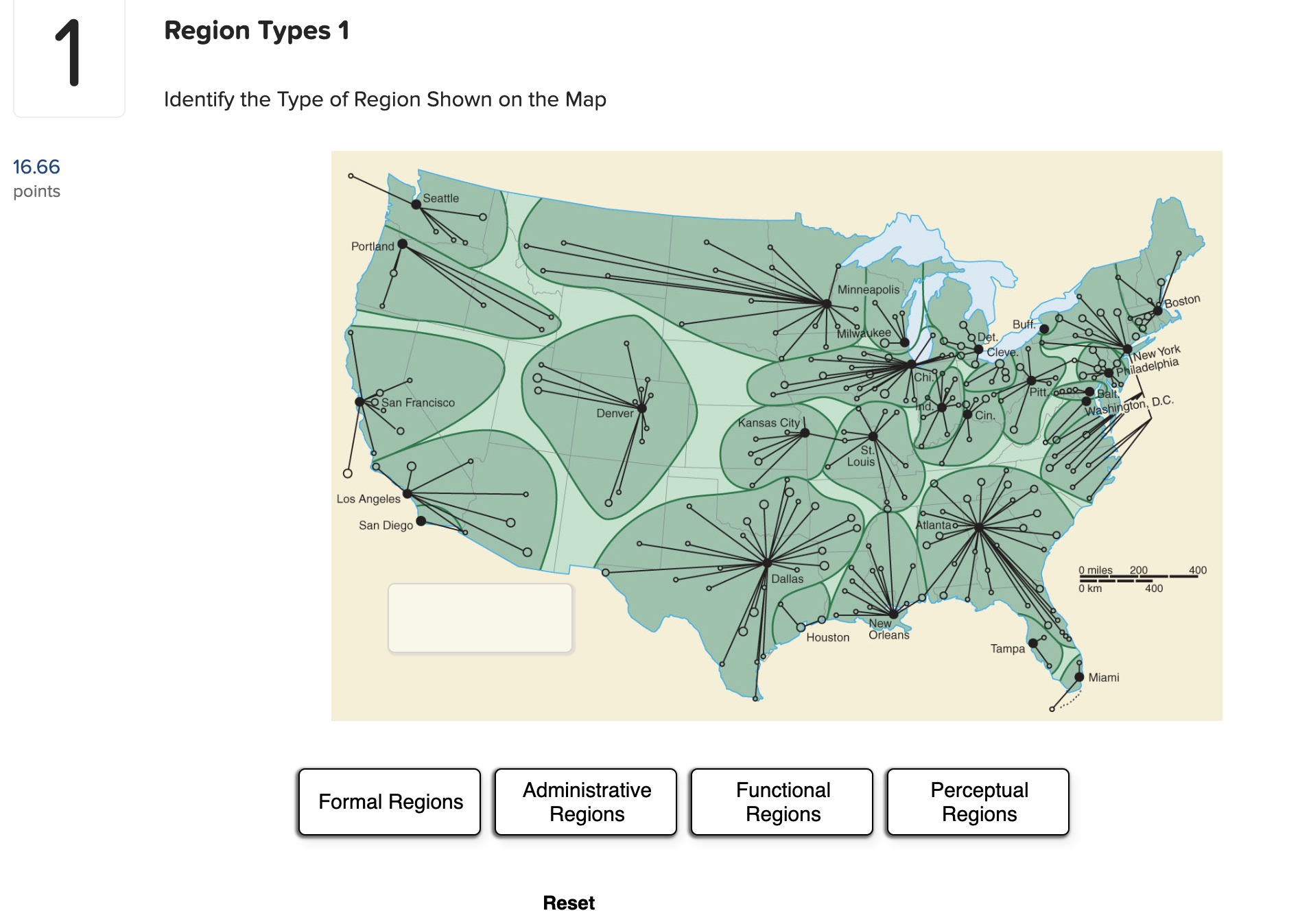Solved Identify the Type of Region Shown on the Map | Chegg.com