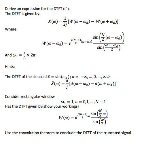 Derive an expression for the DTFT of x. The DTFT is | Chegg.com