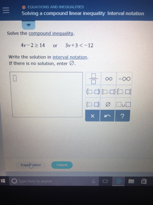 Solved Solve the compound inequality. 4v - 2 | Chegg.com