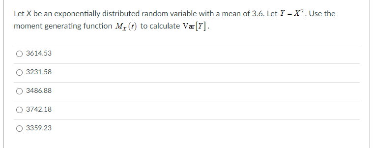 Solved Let X be an exponentially distributed random variable | Chegg.com