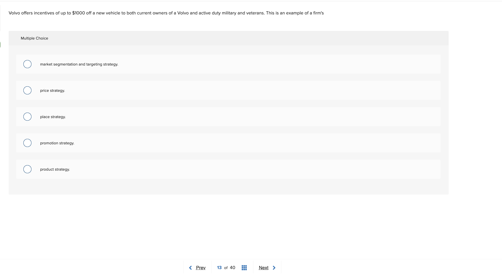 Solved Multiple Choice market segmentation and targeting | Chegg.com