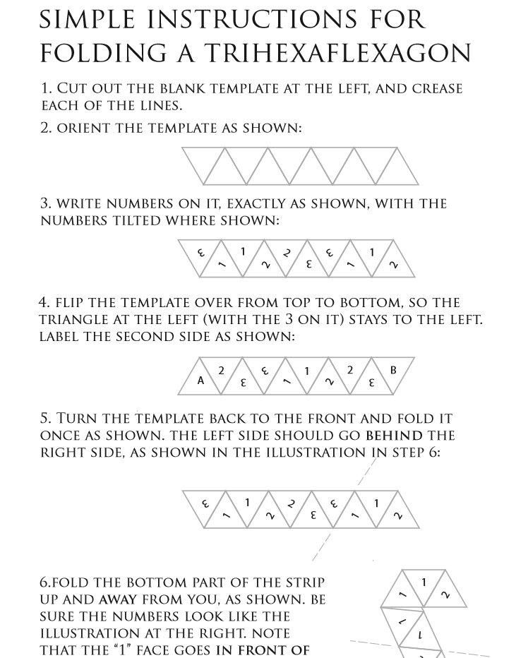 Solved SIMPLE INSTRUCTIONS FOR FOLDING A TRIHEXAFLEXAGON | Chegg.com