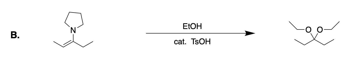 Solved EtOH B. م cat. TsOH | Chegg.com