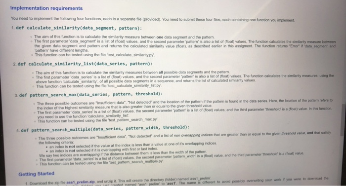 The pattern detection problem In this assignment, | Chegg.com