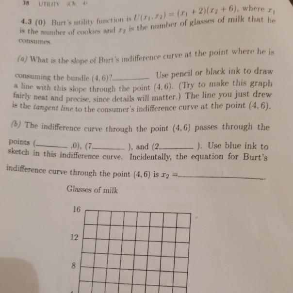 Solved 38 UUTY Ich (0) Burt's utility function is U ( ../2) | Chegg.com